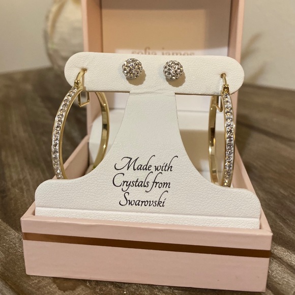 sofia james | Jewelry | Sofia James Hoop Earrings And Studs | Poshmark